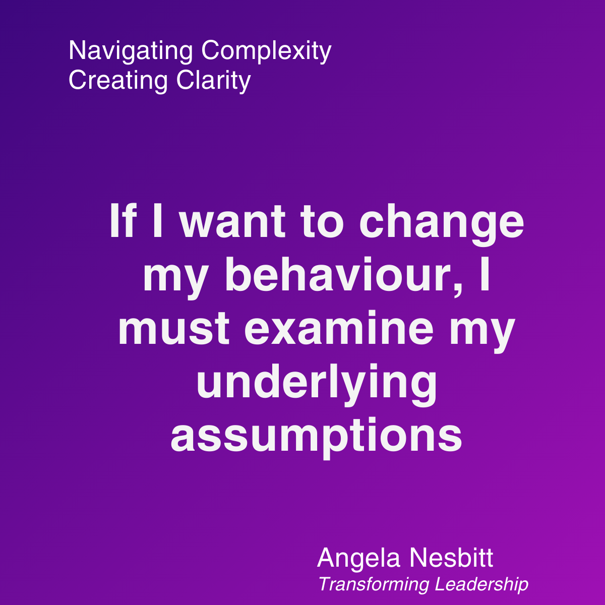 Assumptions vs Facts - Angela Nesbitt
